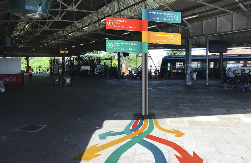 Wayfinding signs for Clacton Railway Station | Esign UK